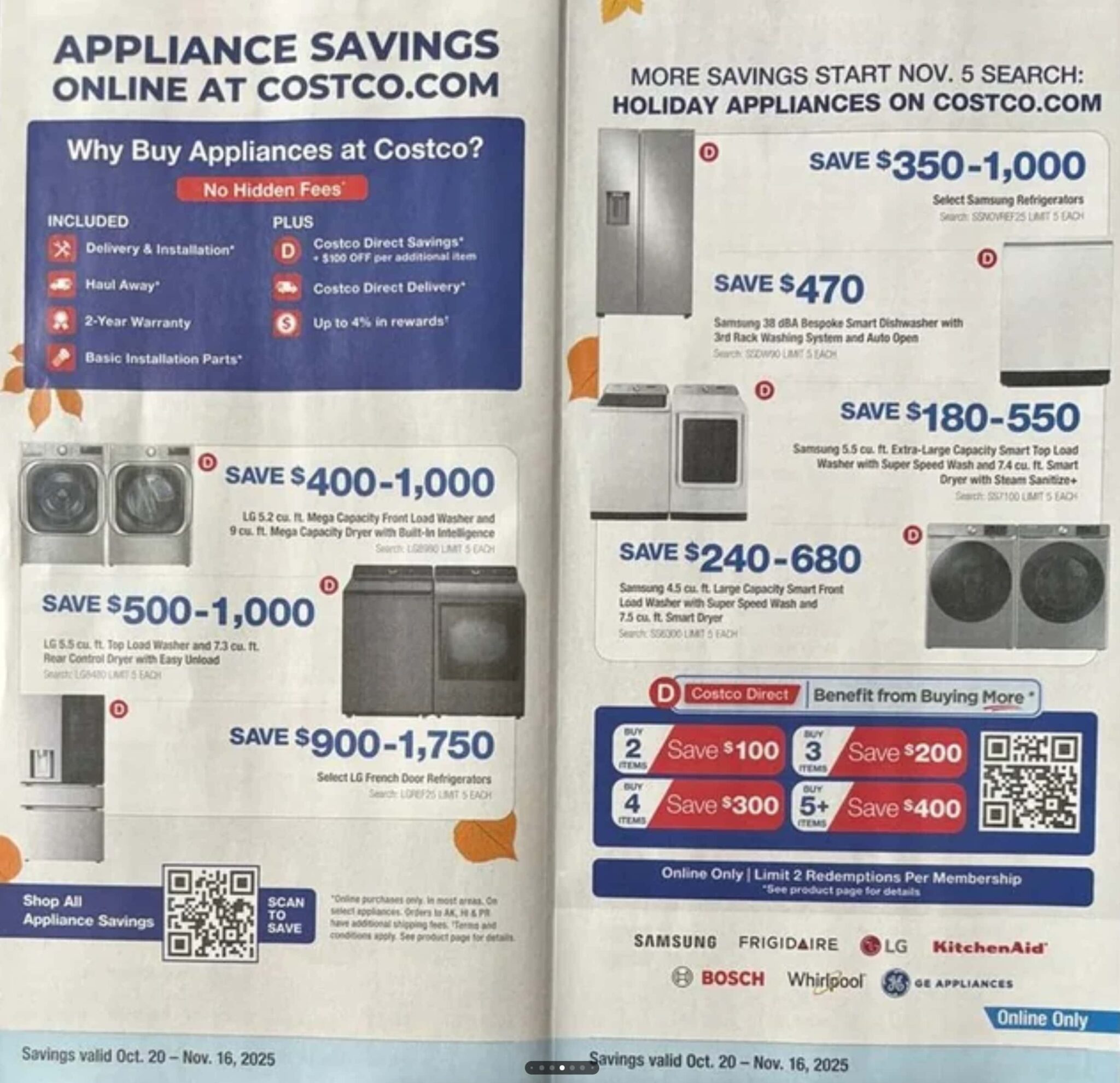 COSTCO Ad & Coupon Booklet valid October 20 - November 16, 2025