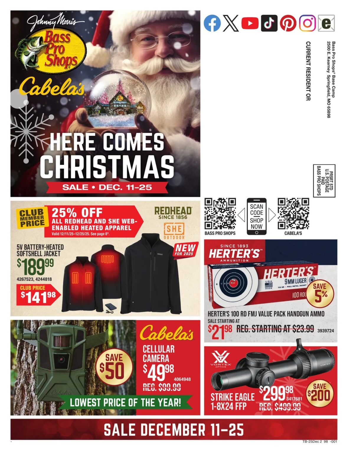 Cabela's Weekly Ad December 11 - December 25, 2025