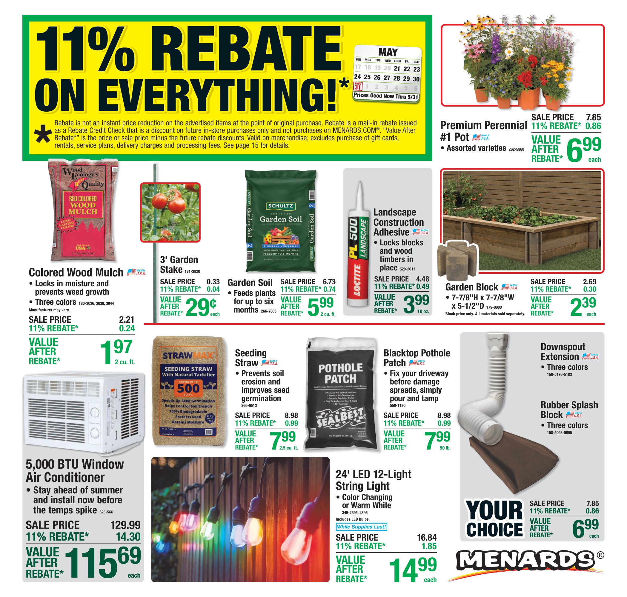 Menards 11% Rebate in 2026